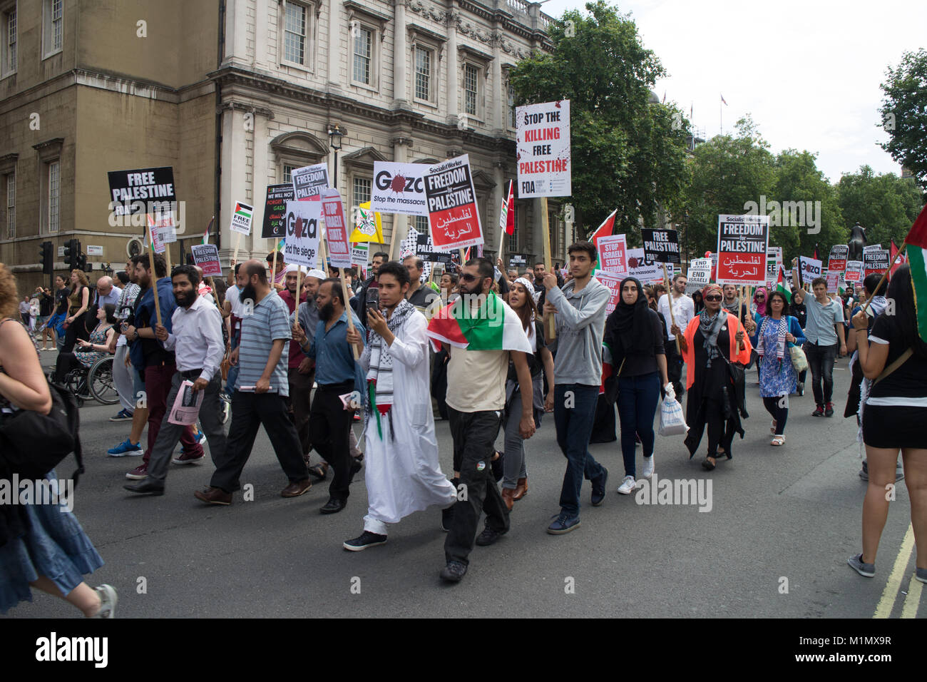 Gaza Demonstration - Free Palestine March Stock Photo - Alamy
