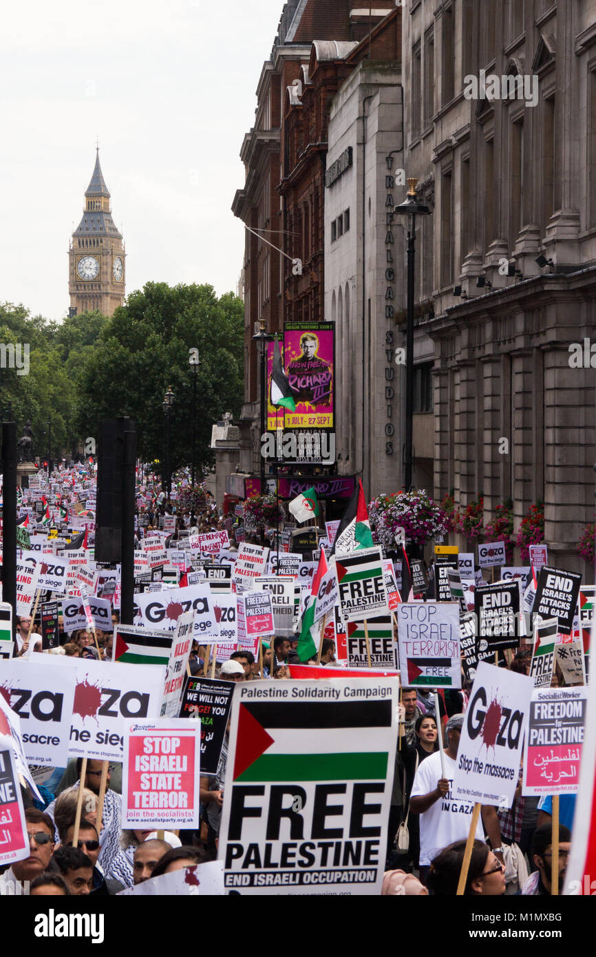Gaza Demo - Free Palestine, At Westminister Stock Photo - Alamy