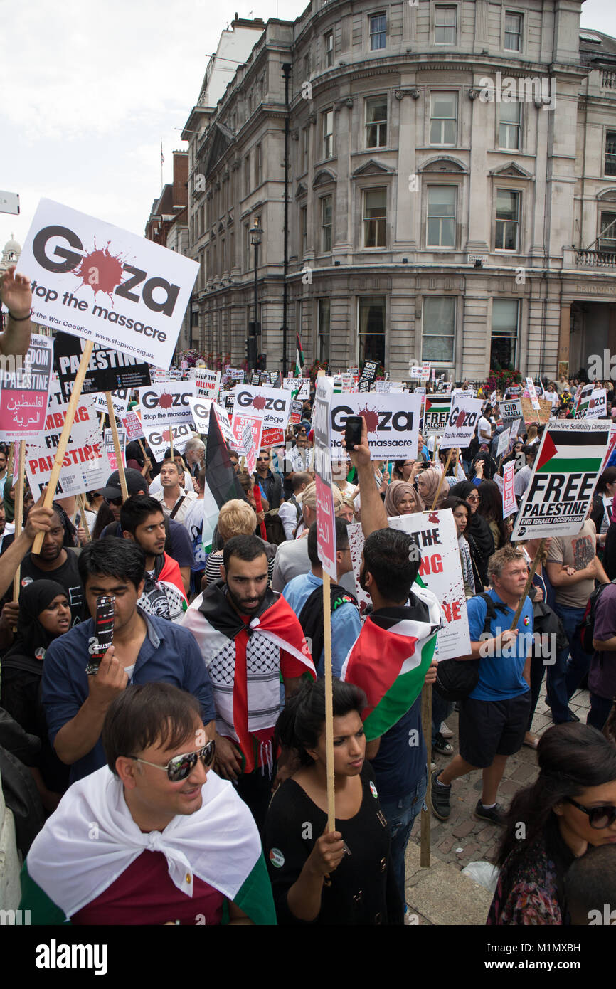 Gaza Demonstration - Free Palestine March Stock Photo - Alamy
