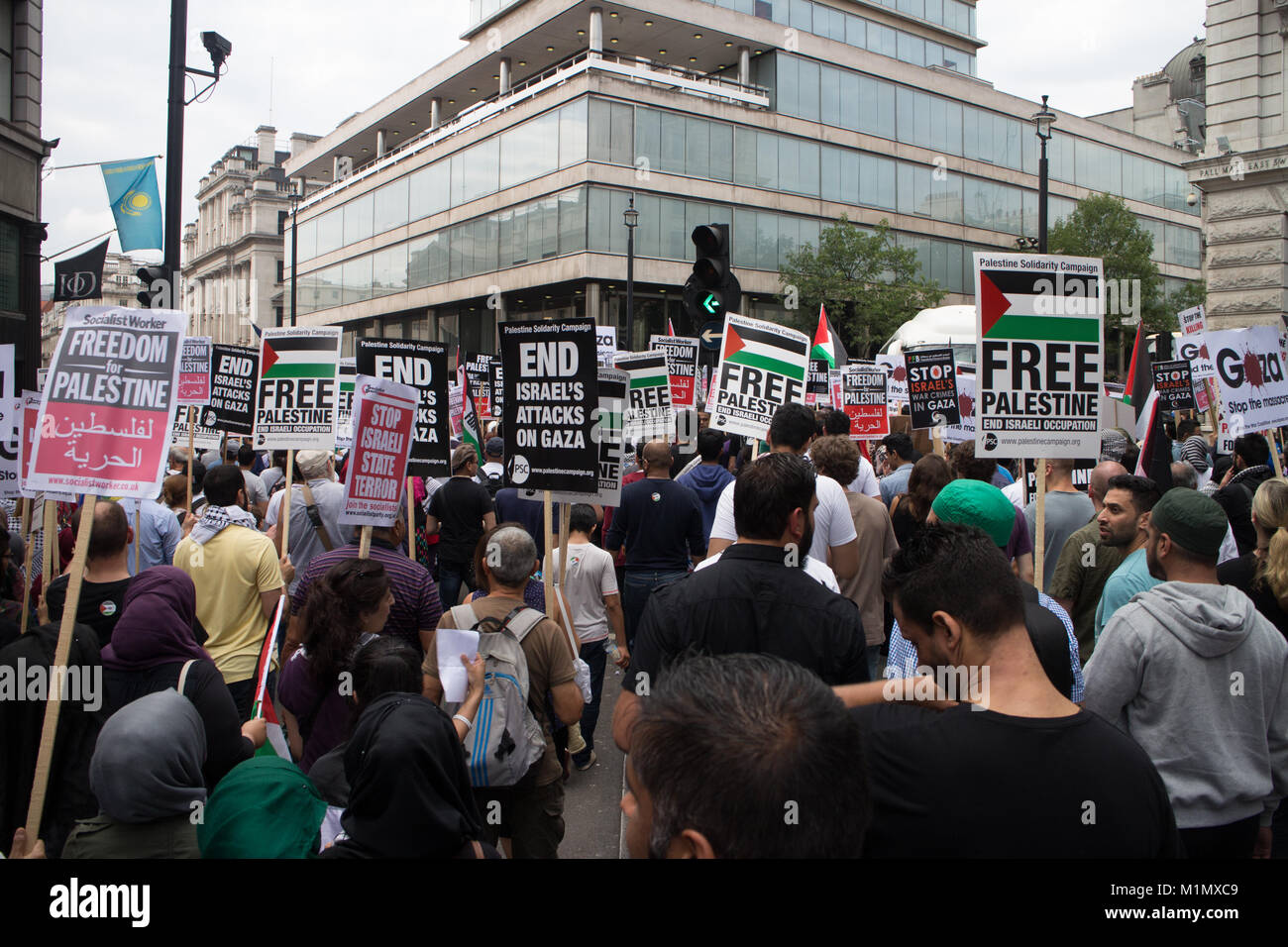 Gaza Demonstration - Free Palestine March Stock Photo - Alamy