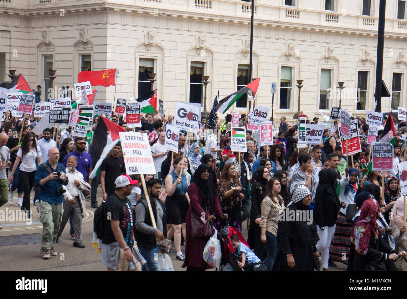 Gaza Demonstration - Free Palestine March Stock Photo - Alamy