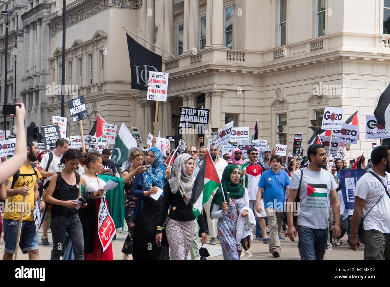 Gaza Demonstration - Free Palestine March Stock Photo - Alamy