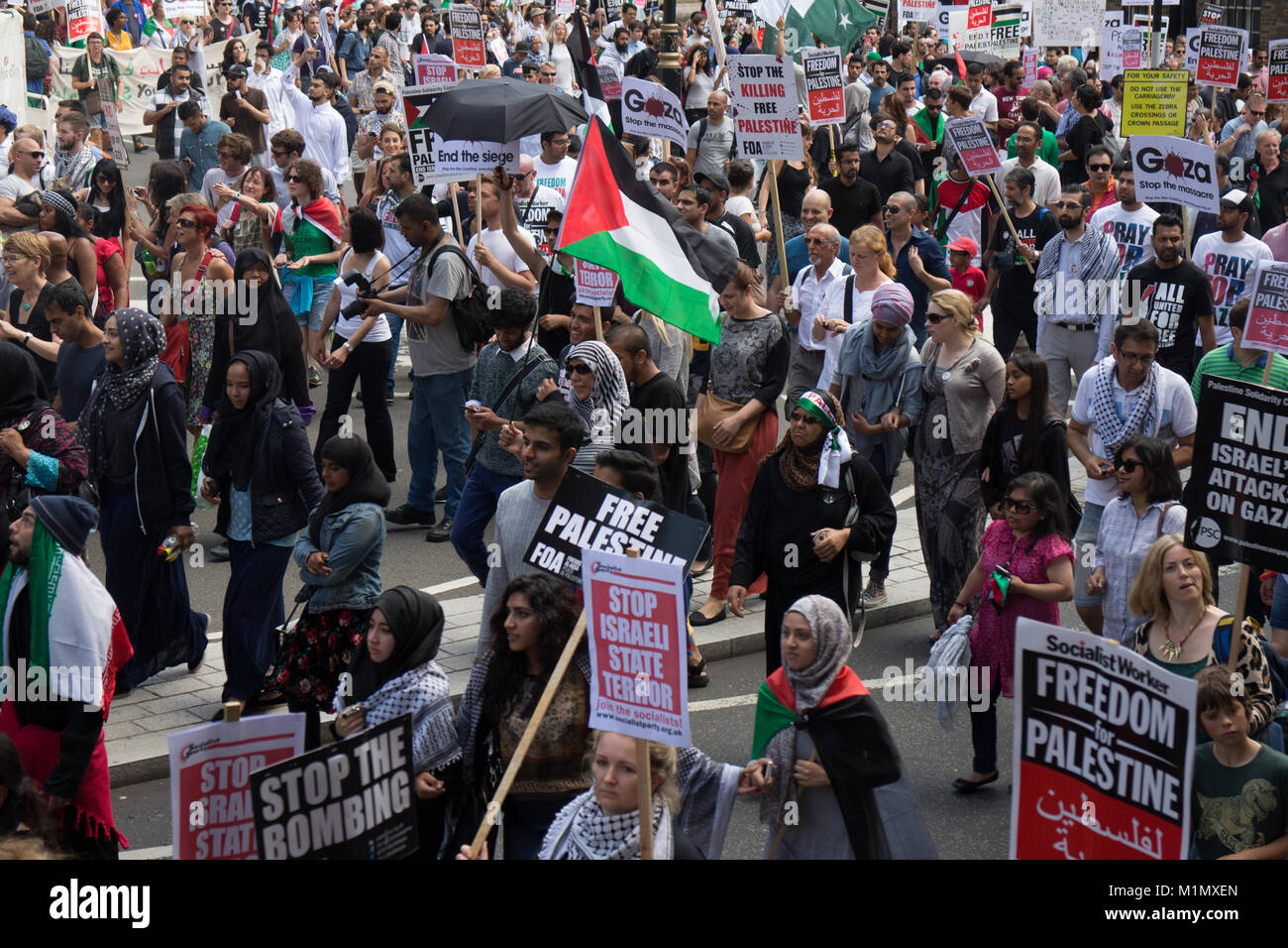Gaza Demonstration - Free Palestine March Stock Photo - Alamy