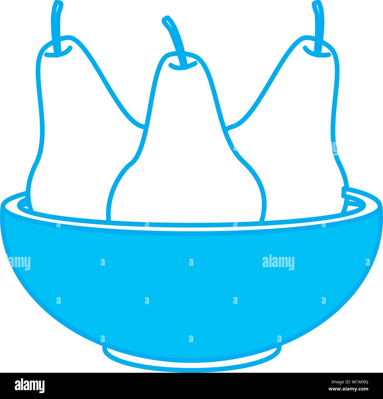 Pears bowl Stock Vector Images - Alamy