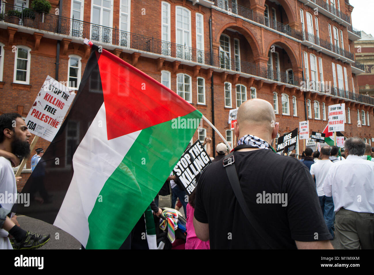 Gaza demonstration - Free Palestine Demo - UK Stock Photo - Alamy