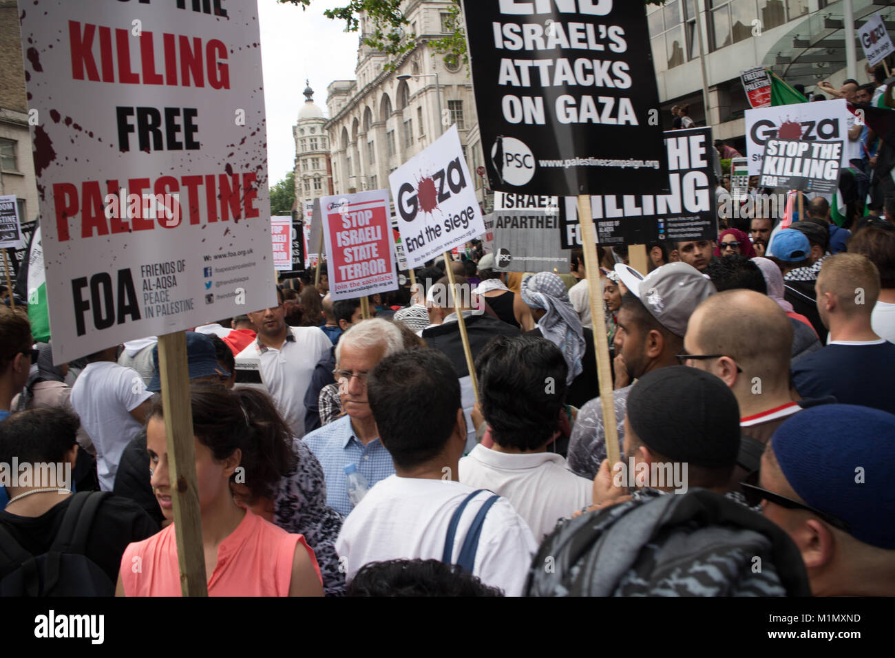Gaza Demonstration - Free Palestine March Stock Photo - Alamy