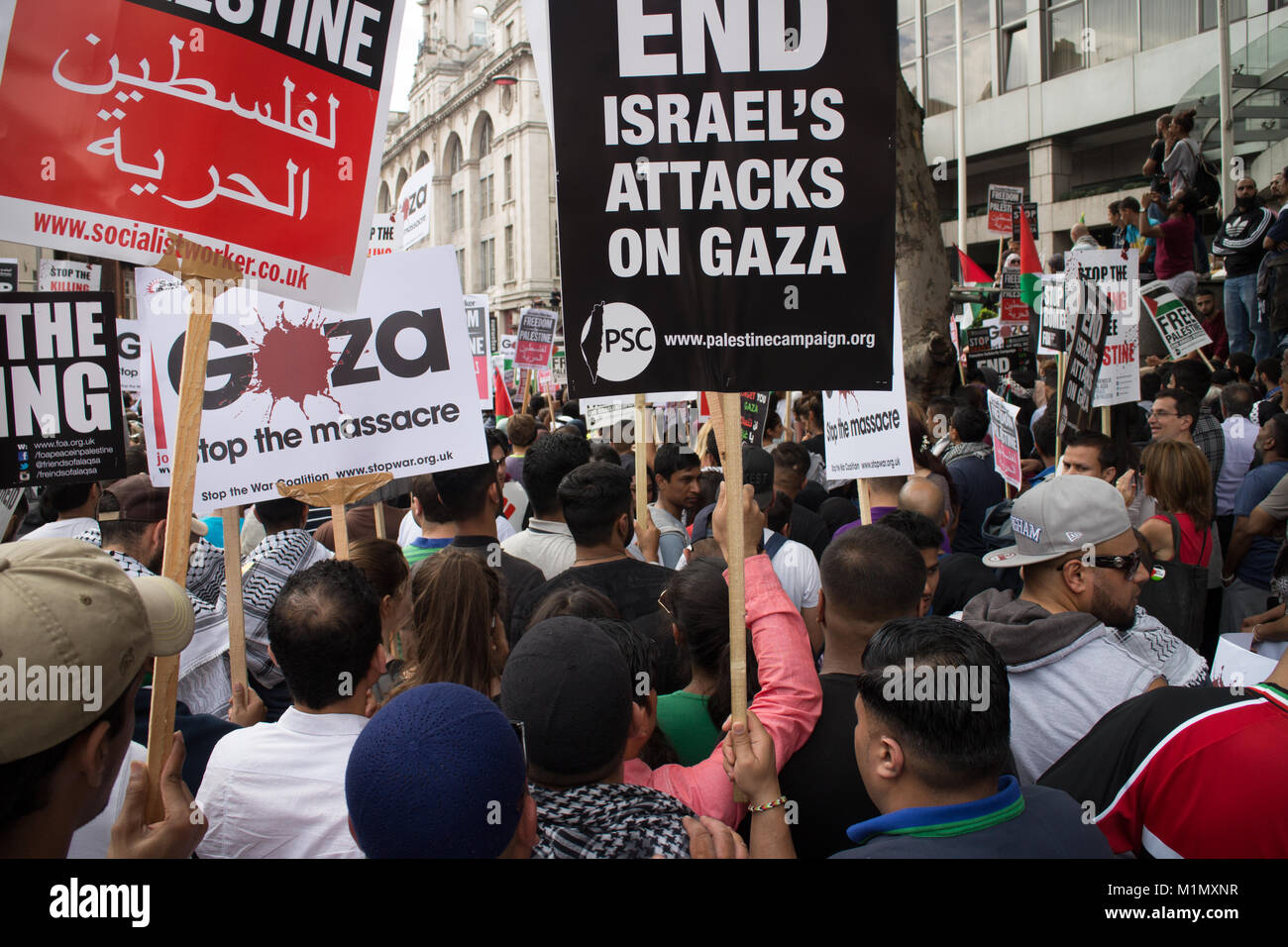 Gaza Demonstration - Free Palestine March Stock Photo - Alamy