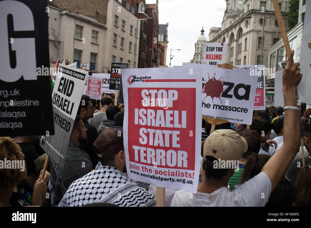 Gaza Demonstration - Free Palestine March Stock Photo - Alamy