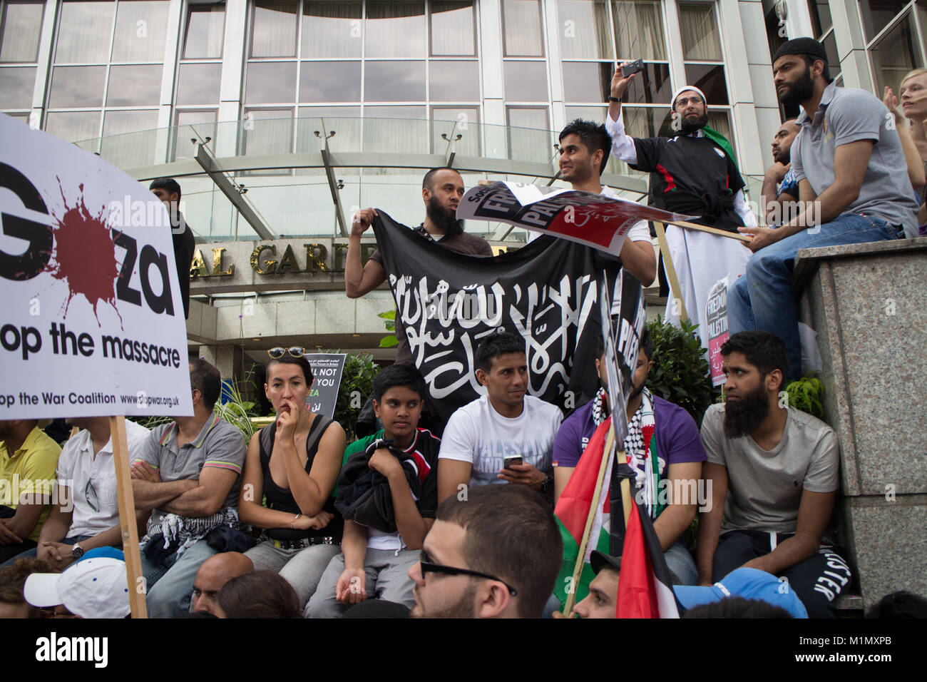 Gaza Demonstration - Free Palestine March Stock Photo - Alamy