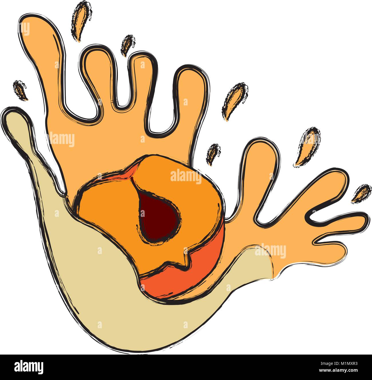 Peach splash milk Cut Out Stock Images & Pictures - Alamy