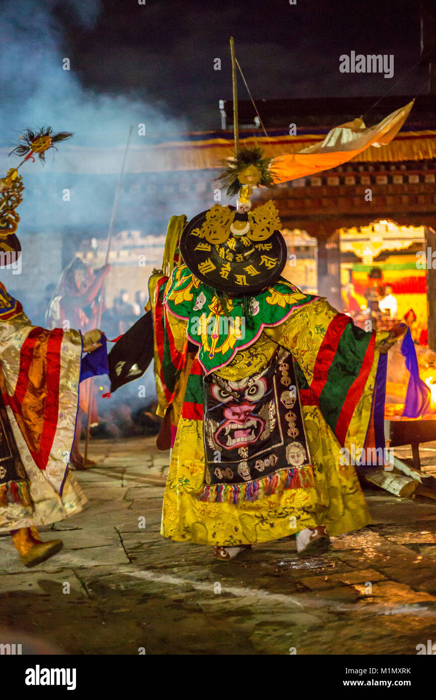Bumthang, Bhutan. Jambay Lhakhang Drup Festival Dancer Stock Photo - Alamy