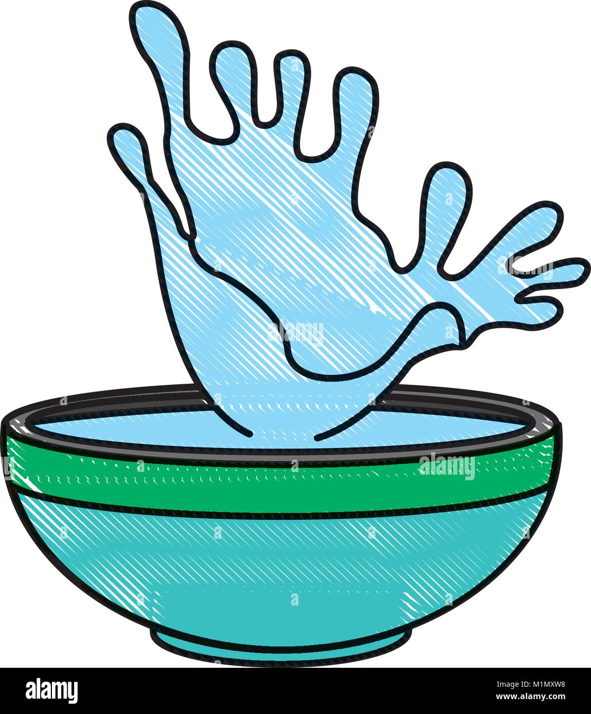 Water bowl splash Stock Vector Images - Alamy