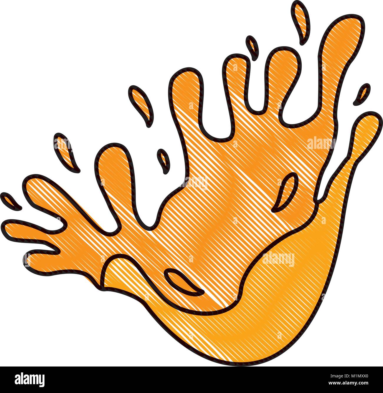 Glass splashing orange juice Stock Vector Images - Alamy