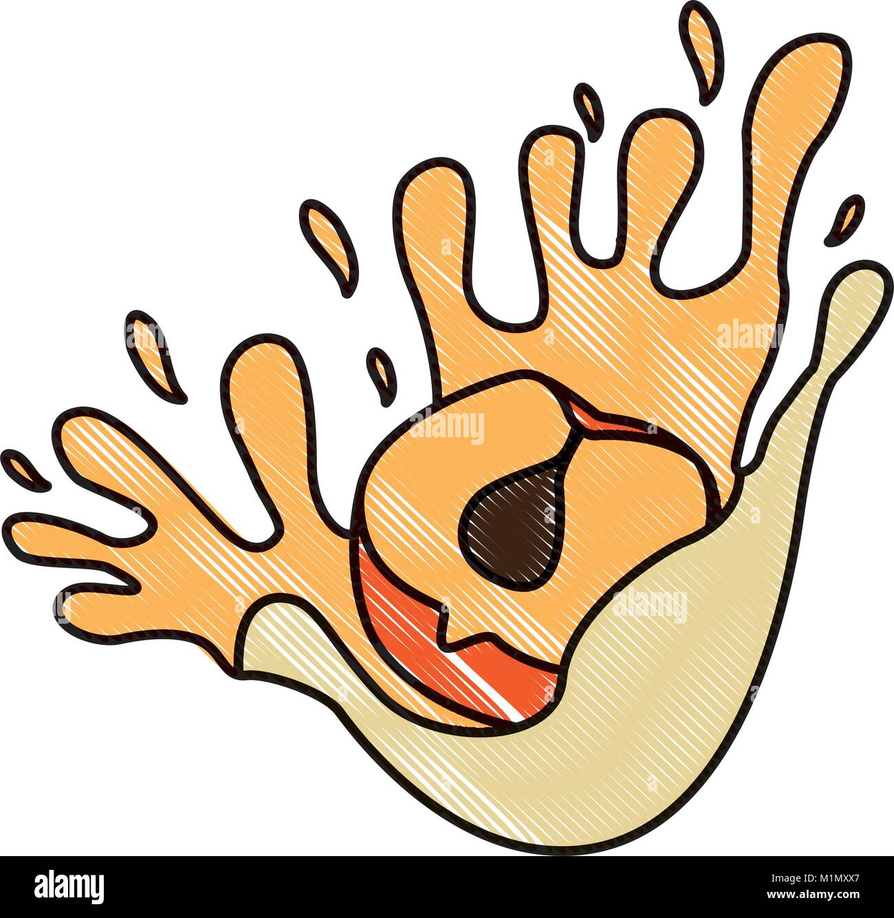 Peach splash milk Stock Vector Images - Alamy