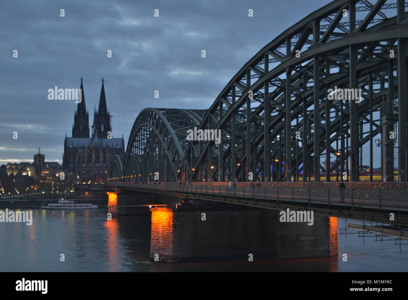 Cathedral and COlogne Evening Germany Stock Photo - Alamy