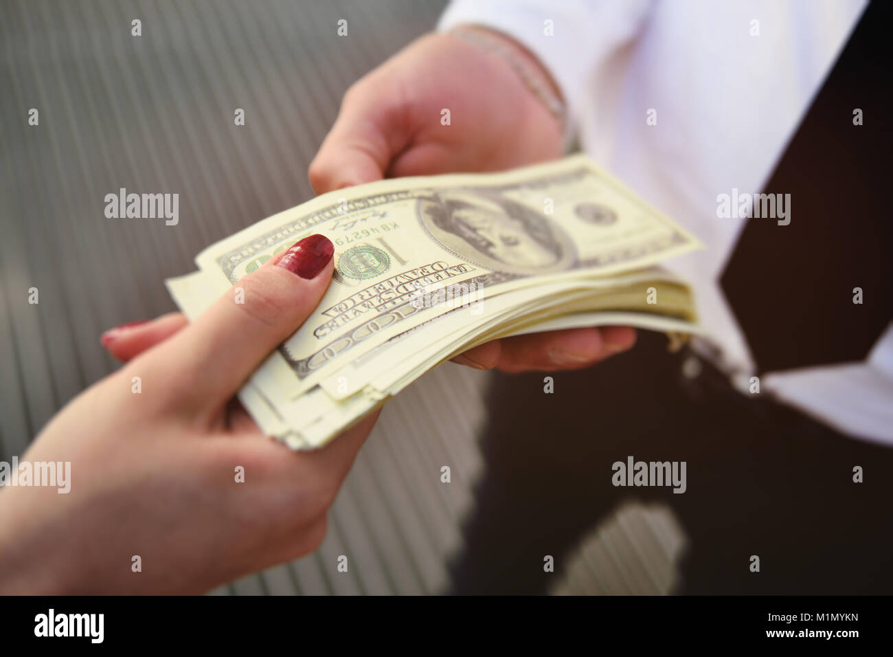 hands of people close-up bribing Stock Photo - Alamy