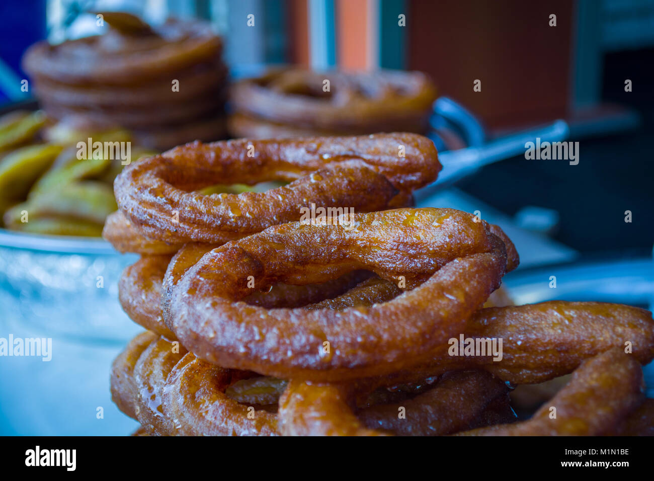 traditional turkish ring sweets; ring dessert Stock Photo - Alamy