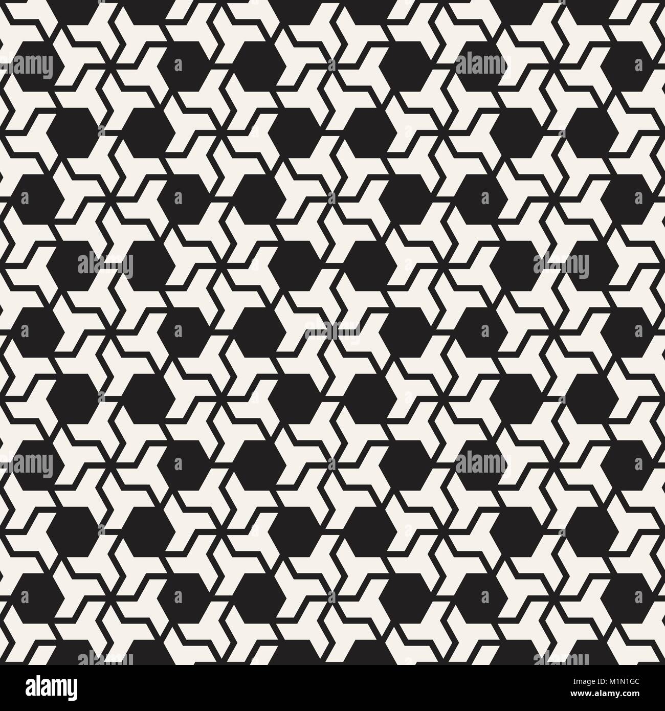 Vector seamless stripes pattern. Modern stylish texture with monochrome ...