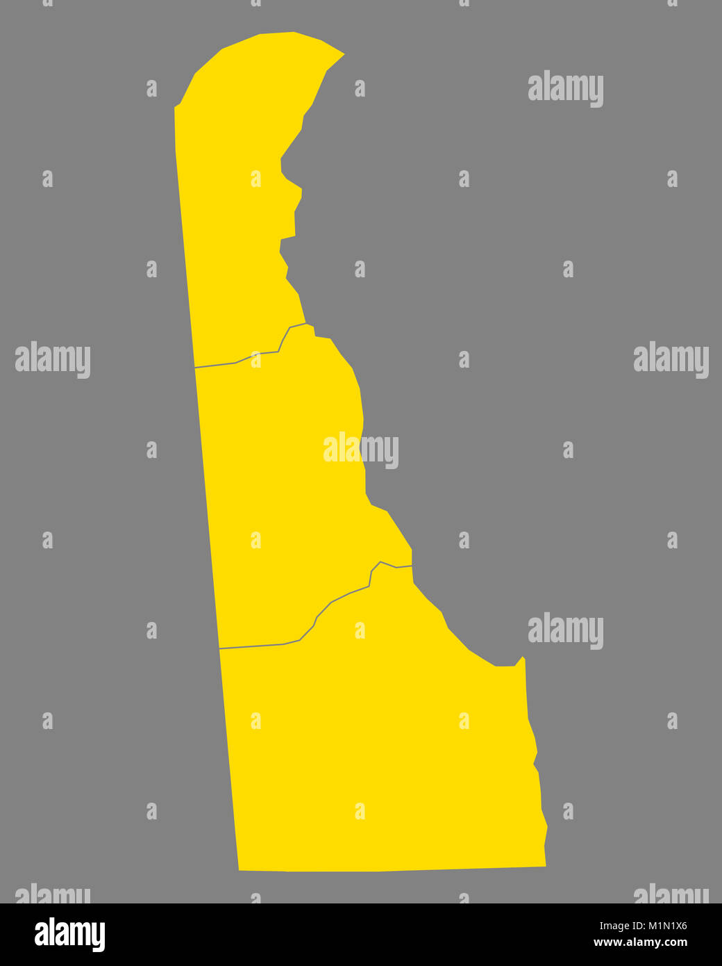 Map of Delaware Stock Photo - Alamy