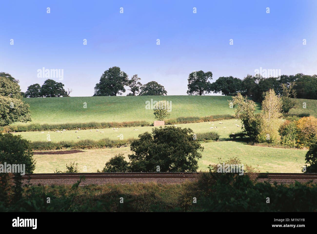 landscape farm farming fields lush green landscape england english uk ...