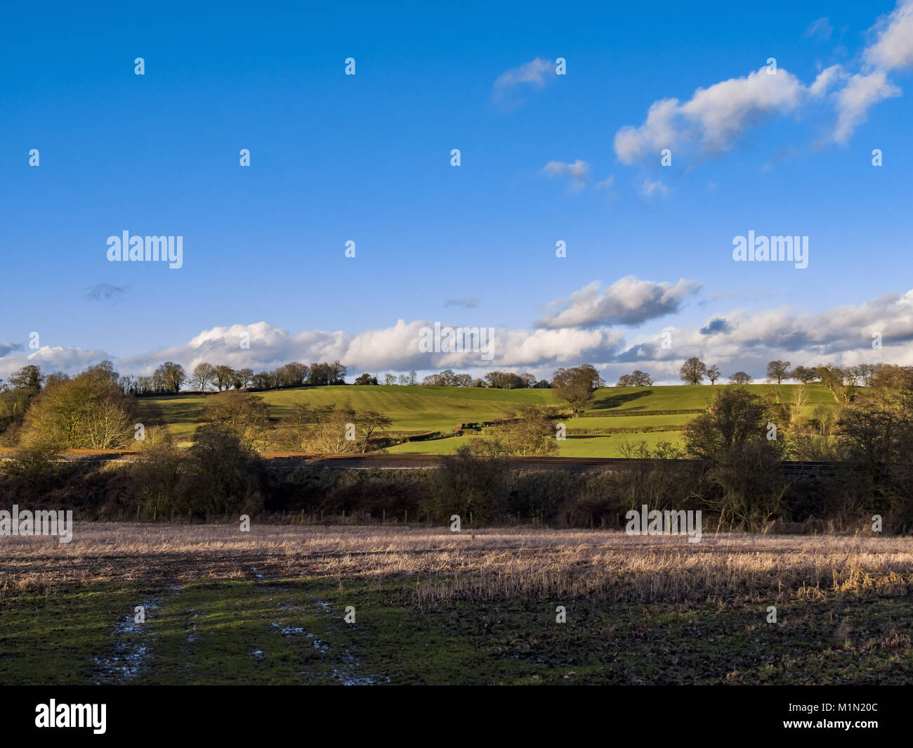 landscape farm farming fields lush green landscape england english uk ...