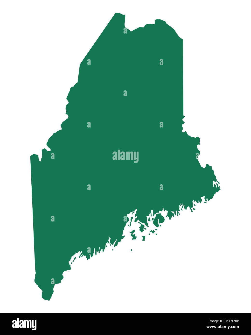 Geographic map of maine