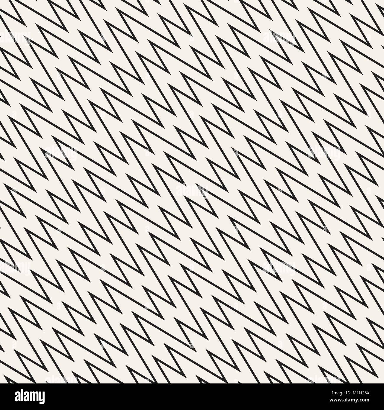 Seamless zig zag geometric pattern. Classic black and white chevron ...
