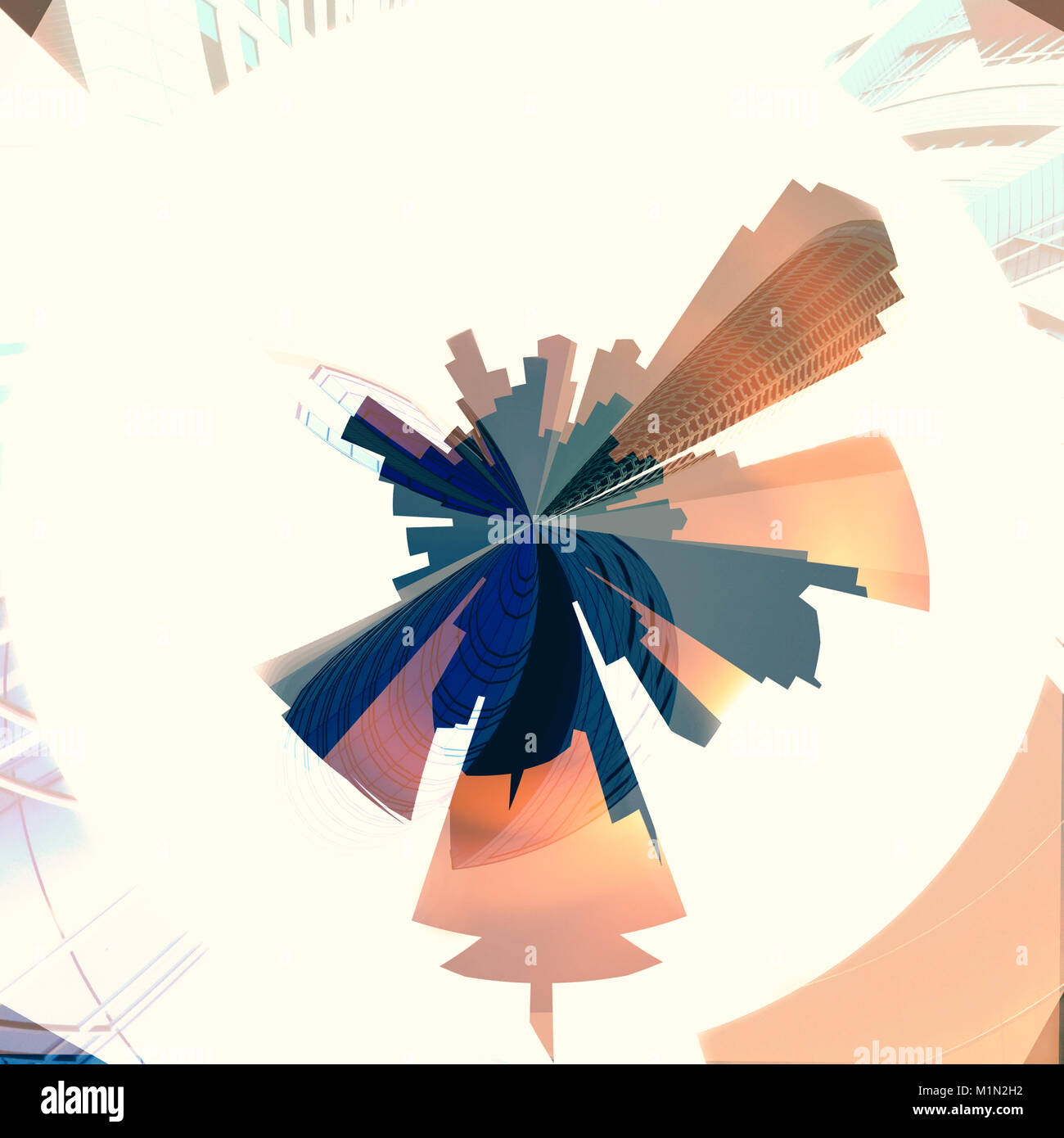 illustration of urban background with grunge stained Design elements ...