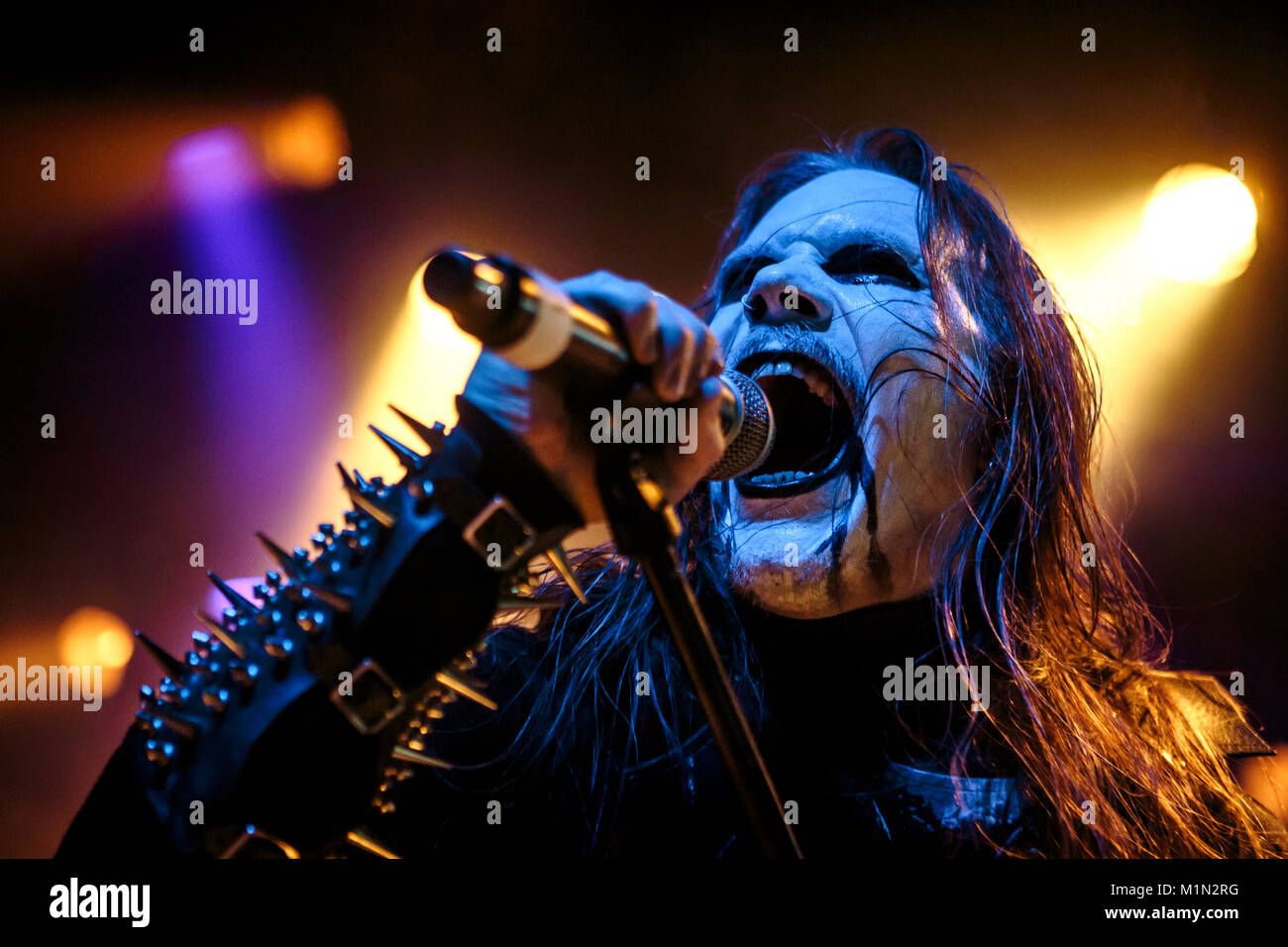 The Swedish black metal band Dark Funeral performs a live concert at ...
