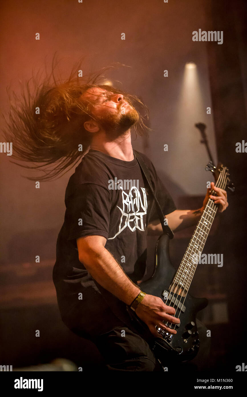 The Polish death metal band Decapitated performs a live concert at the ...