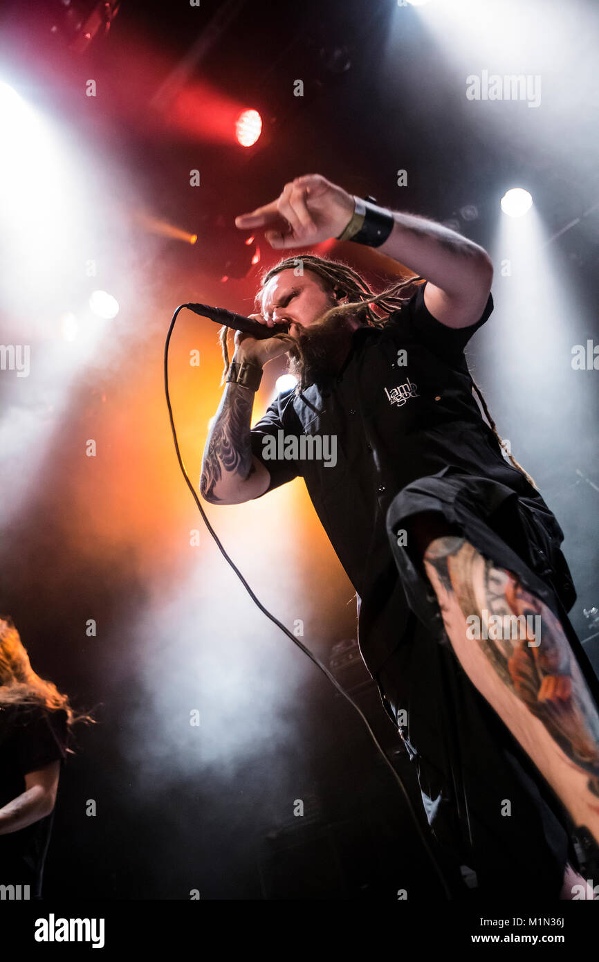 The Polish death metal band Decapitated performs a live concert at the ...