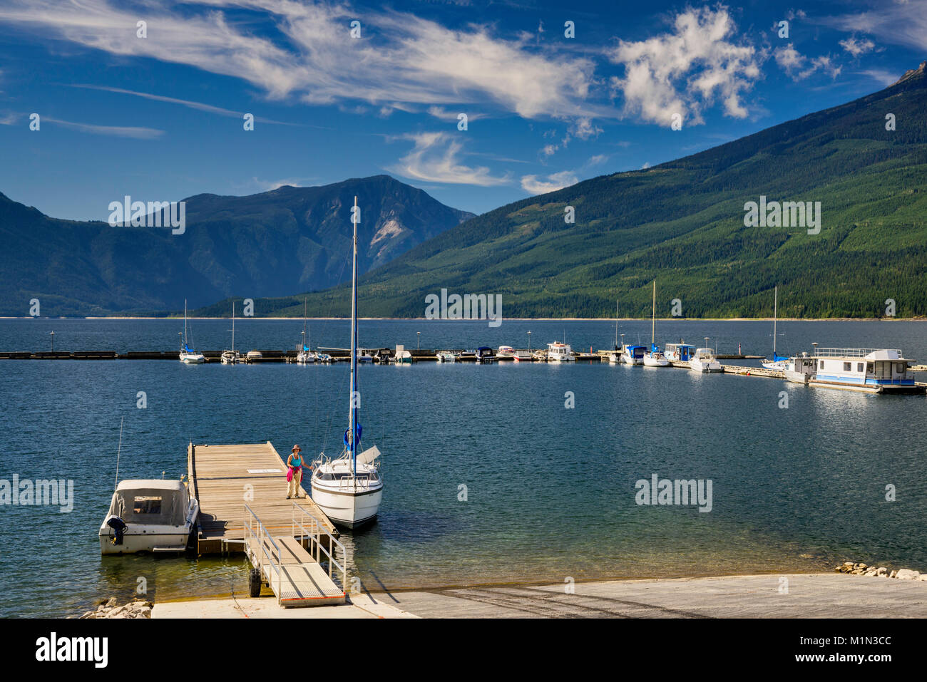 Marina at Upper Arrow Lake, Columbia River, in Nakusp, Scalping Knife ...