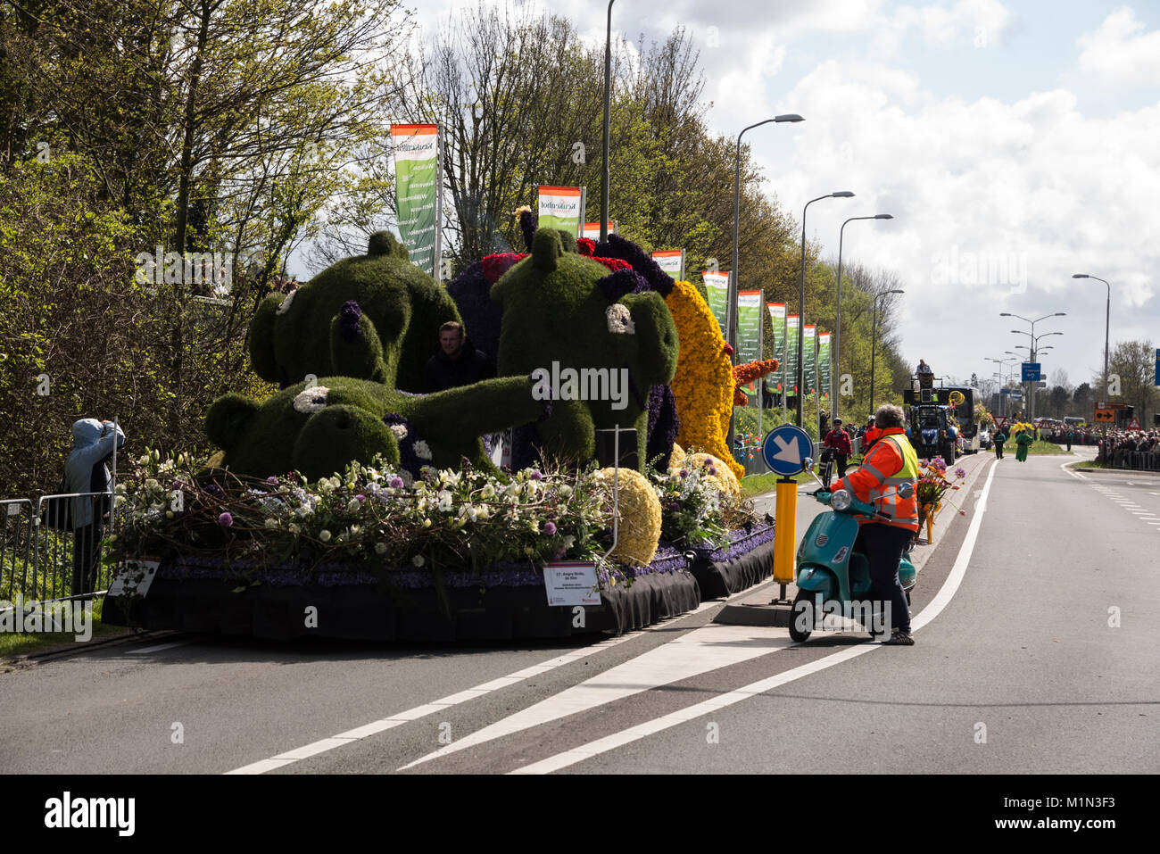 The annual flower parade involving twenty large floats plus 30 smaller ...