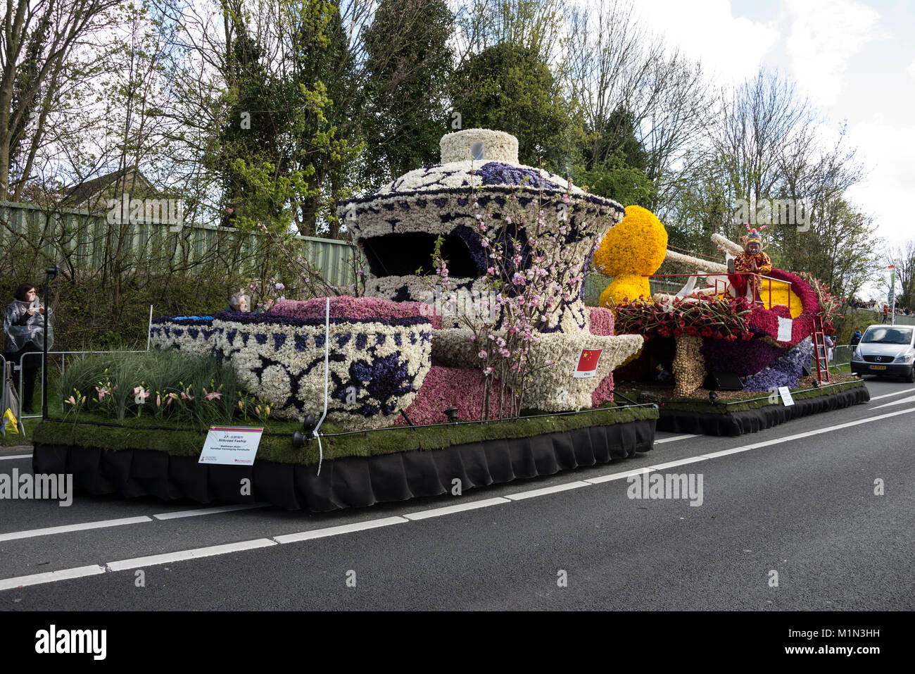 The annual flower parade involving twenty large floats plus 30 smaller ...