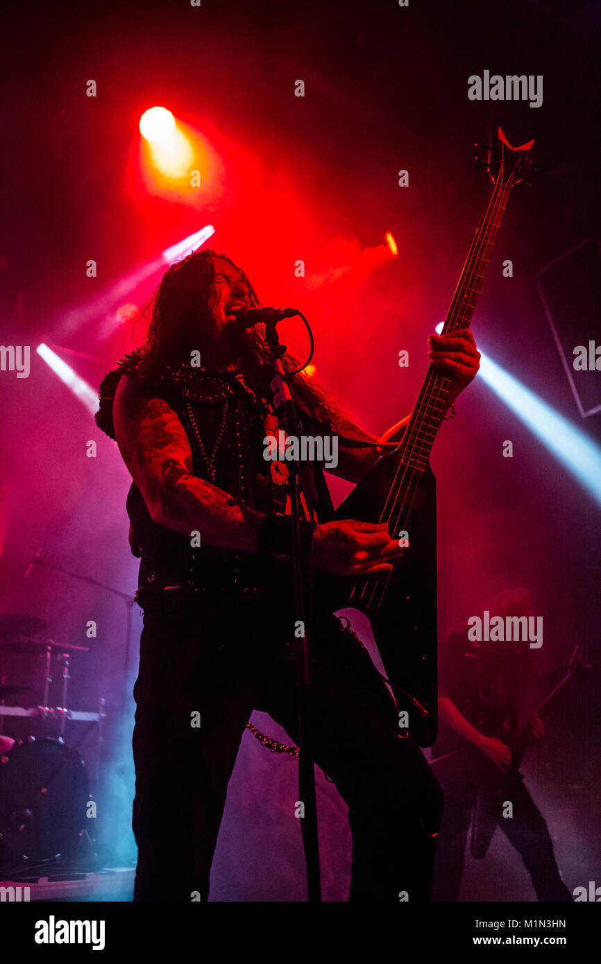 The German thrash metal band Destruction performs a live concert at ...