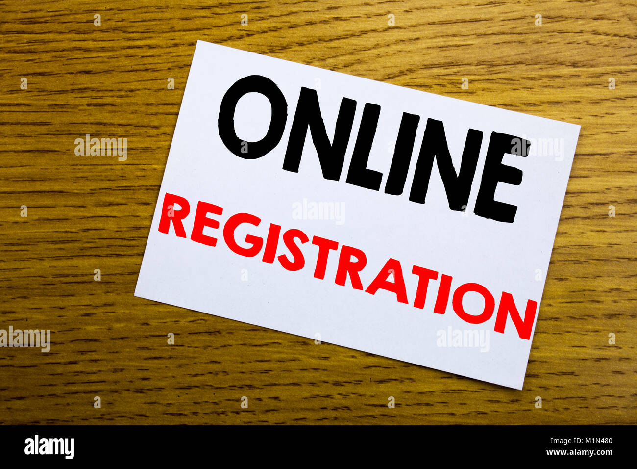 Online Registration. Business concept for Internet Login written on ...