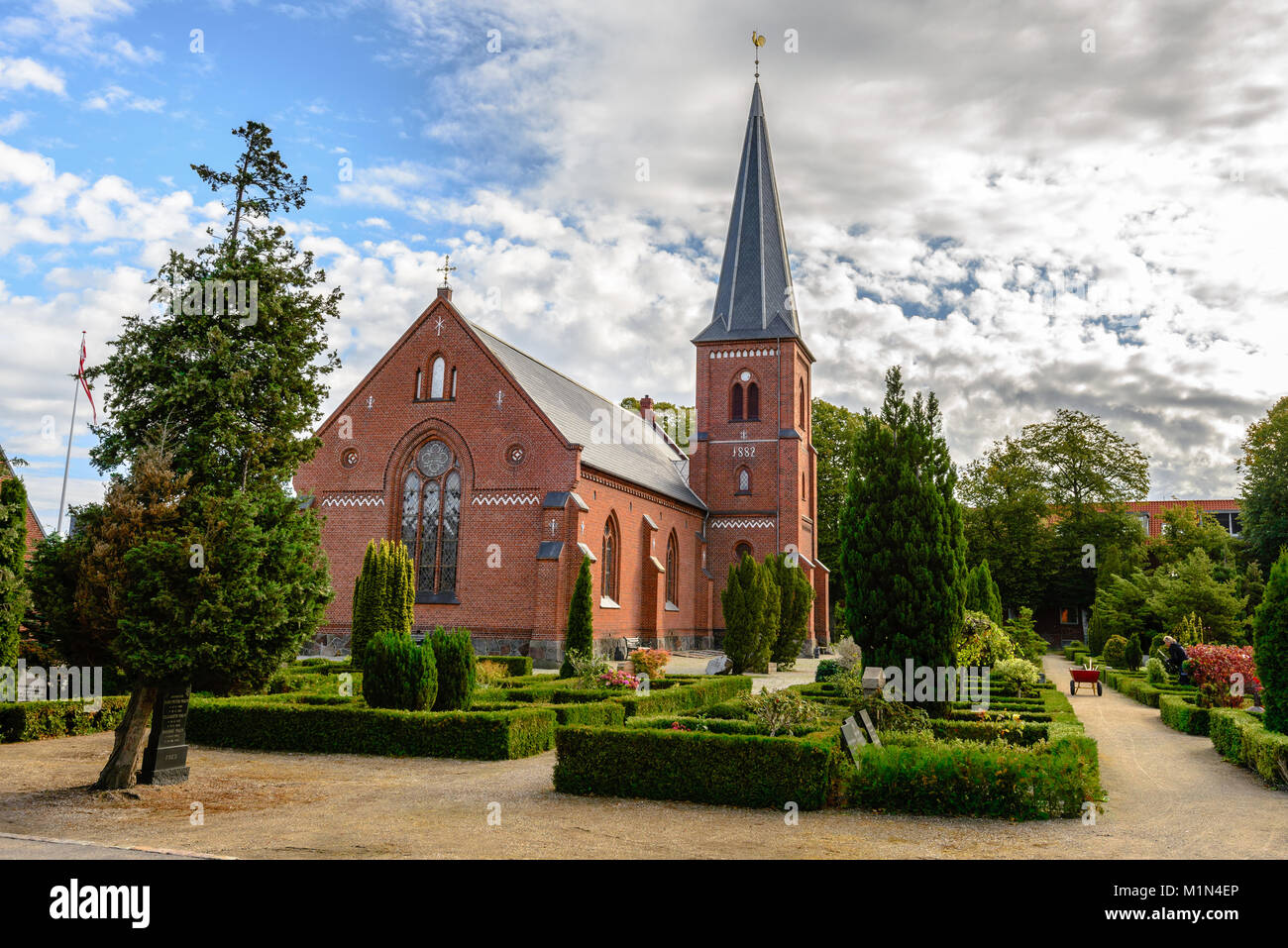 Old catholic church and cemetery in Dragor near Copenhagen, Denmark ...