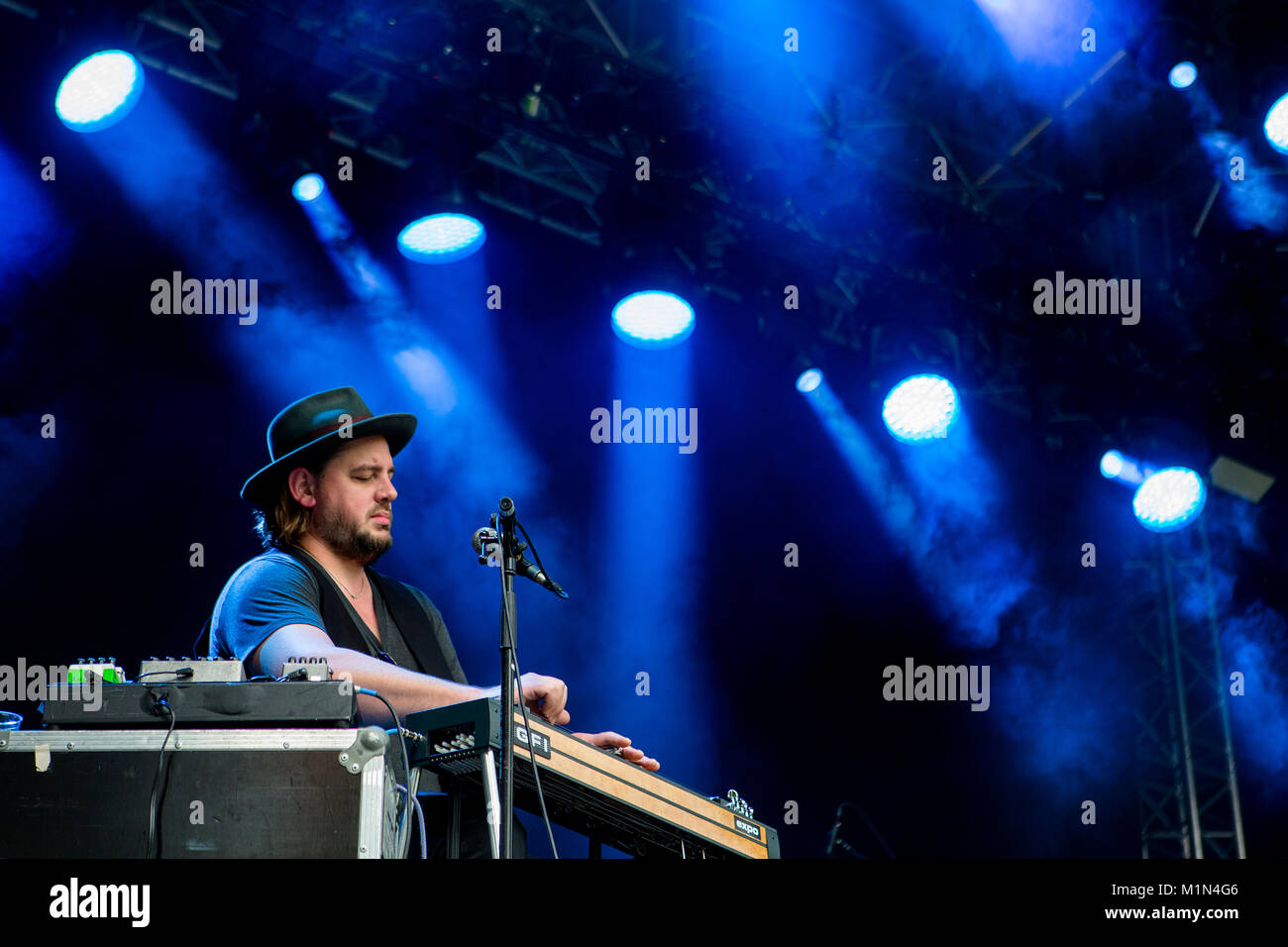 The American singer, songwriter and musician Israel Nash performs a ...
