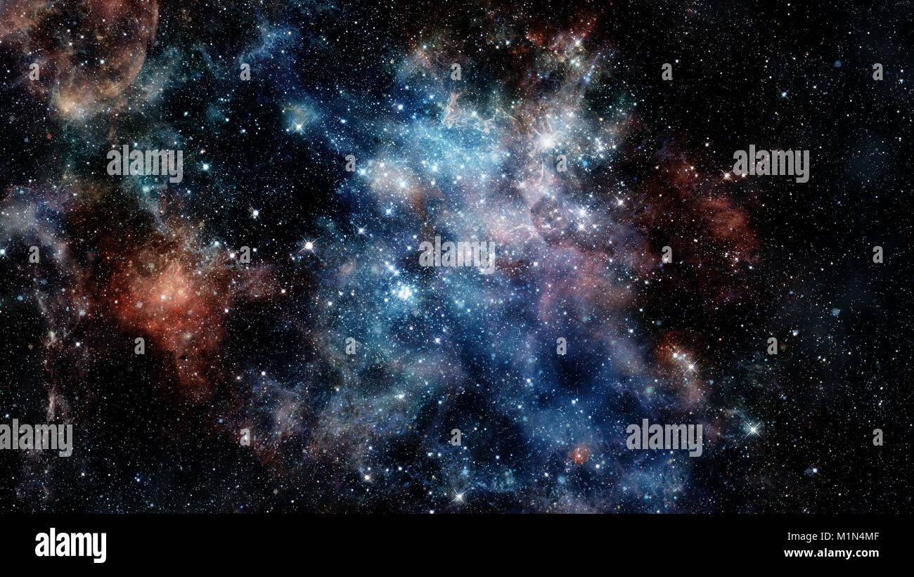 Colorful space nebula. Elements of this image furnished by NASA Stock ...