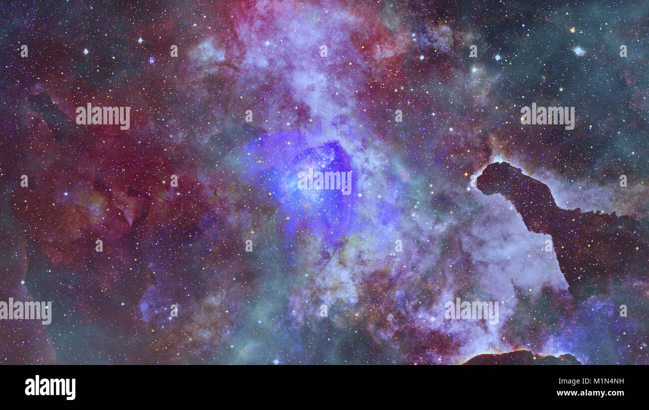 Galaxy and nebula. Elements of this Image Furnished by NASA Stock Photo ...