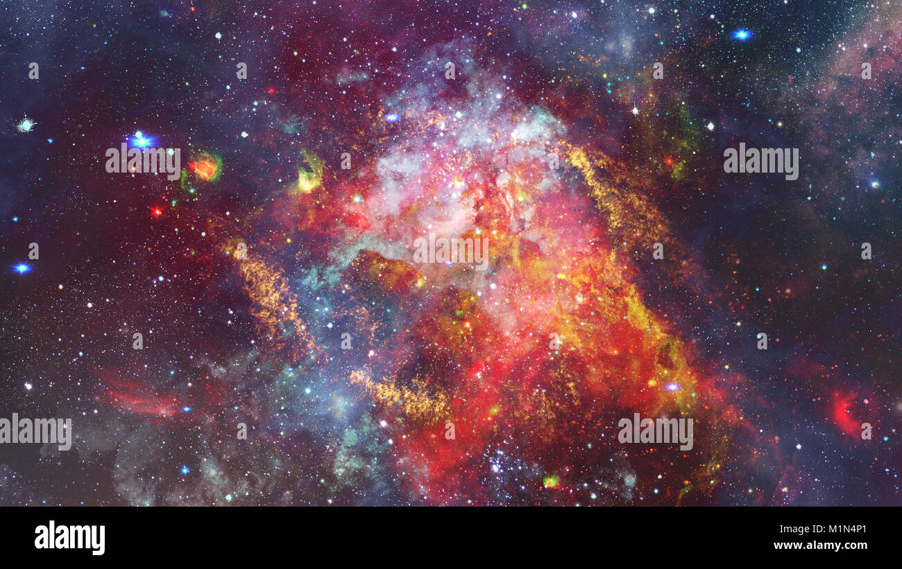 Cosmic art, science fiction wallpaper. Beauty of deep space. Elements ...