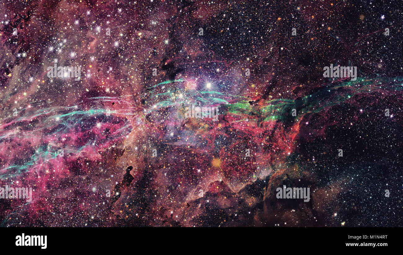 Universe filled with stars, nebula and galaxy. Elements of this image ...