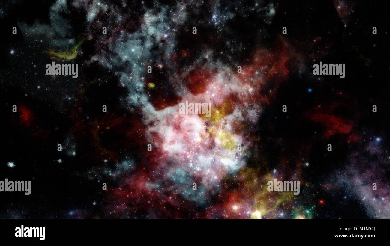 Group of bright massive stars in the nebula. Elements of this image ...