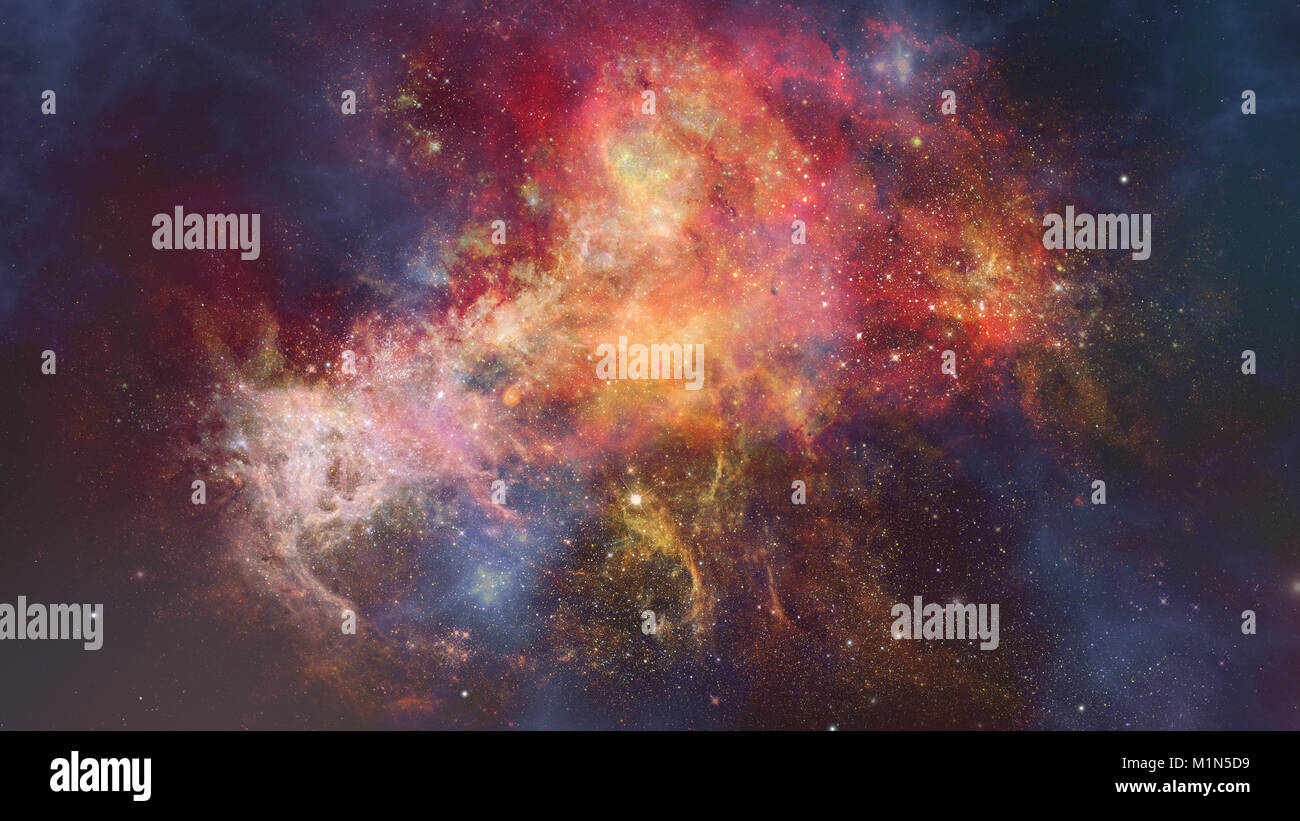 Nebula and galaxy in space. Elements of this image furnished by NASA ...