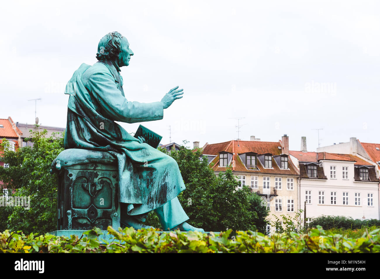 Hans Christian Andersen statue in Rosenborg garden, Copenhagen, Denmark ...