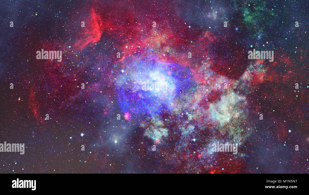 Nebula and stars in outer space. Elements of this image furnished by ...