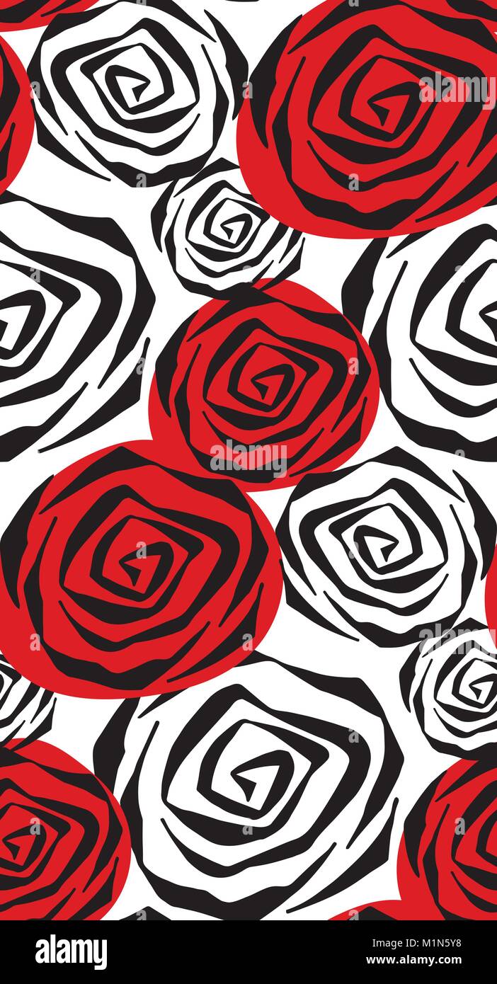 Seamless pattern with flowers roses Stock Vector Image & Art - Alamy