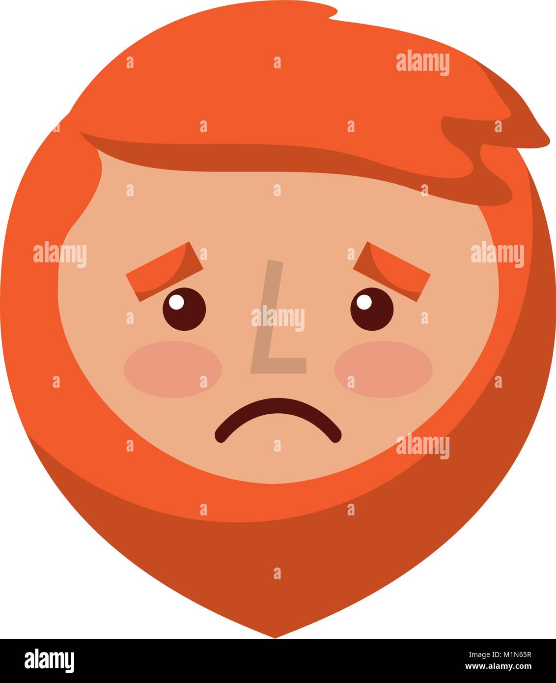 cartoon sad face man beard character Stock Vector Image & Art - Alamy