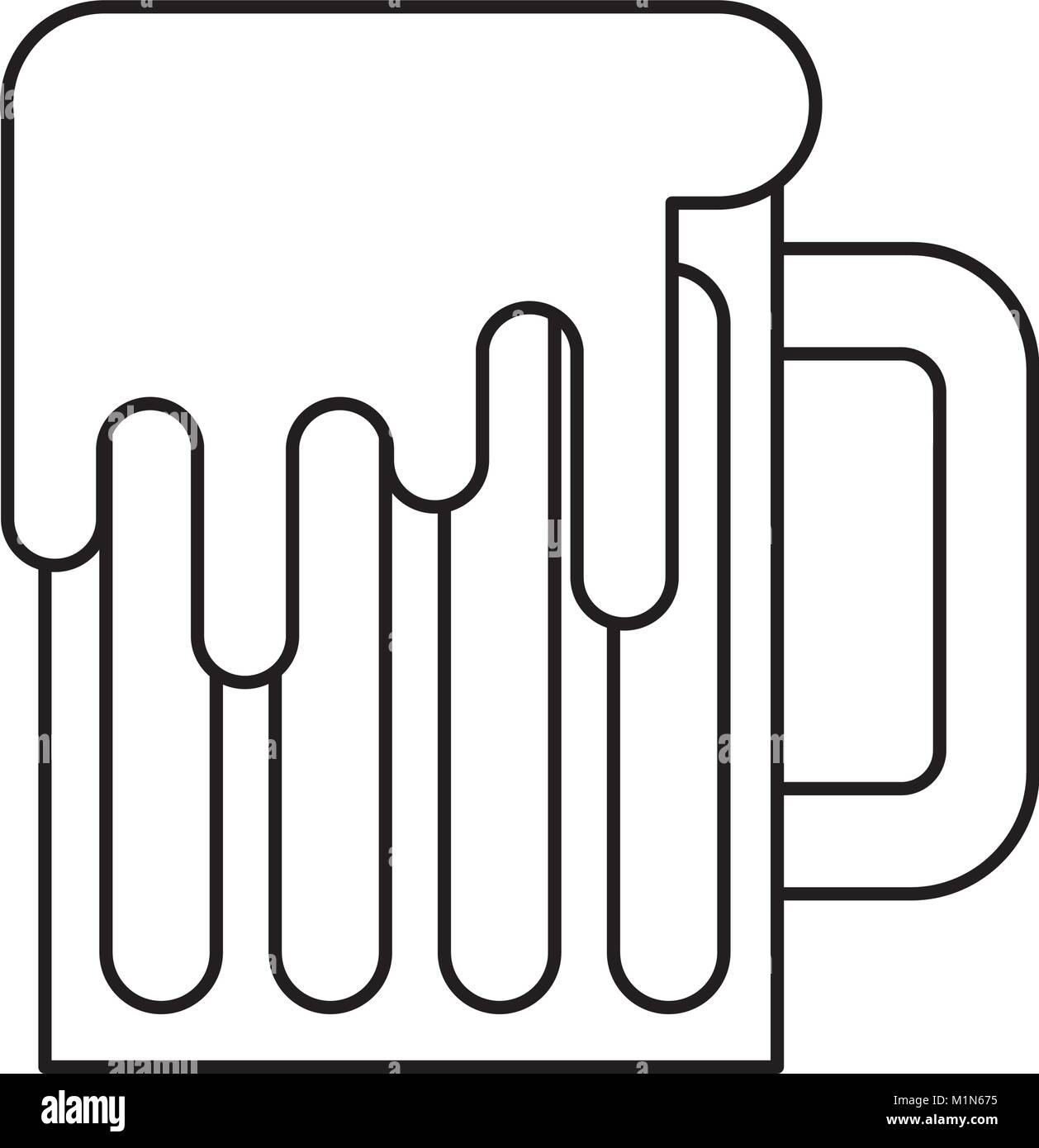 mug beer glass drink traditional outline Stock Vector Image & Art - Alamy