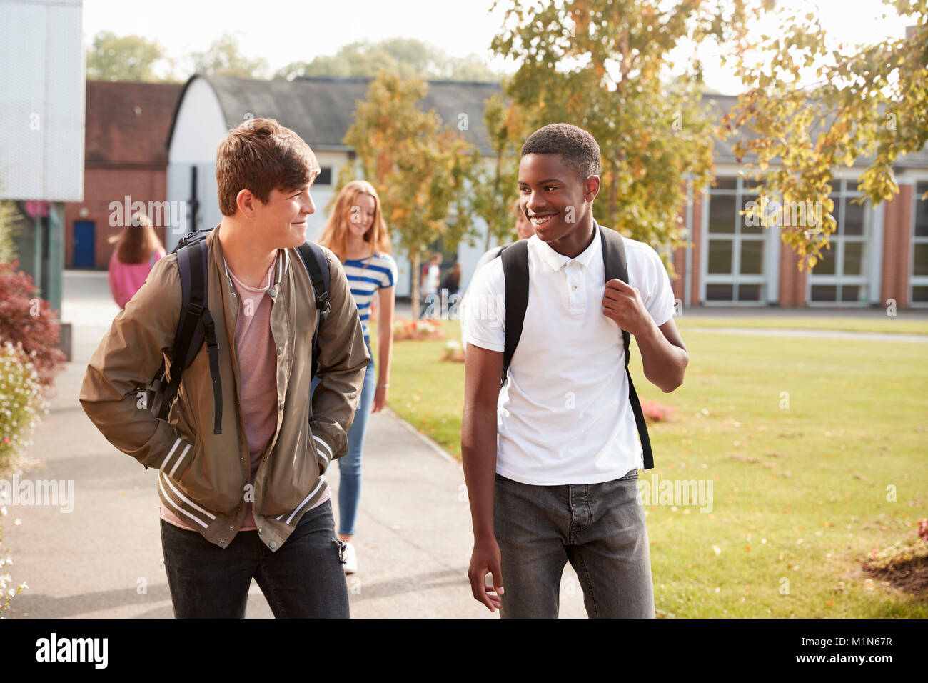 College Campus Students Walking